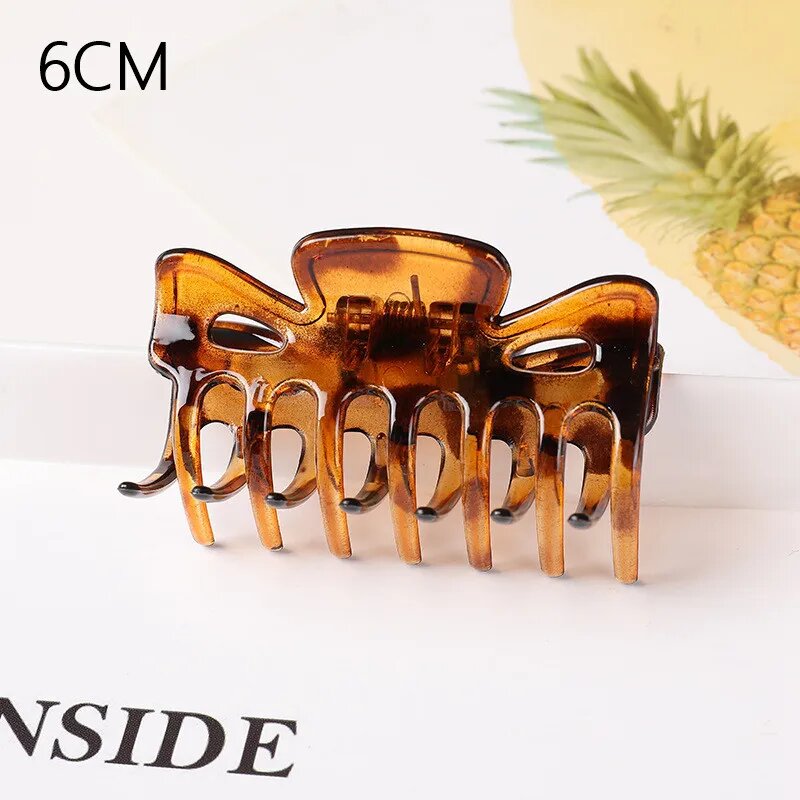 FORWOT Акриловые заколки-крабы для волос tortoiseshell 6cm