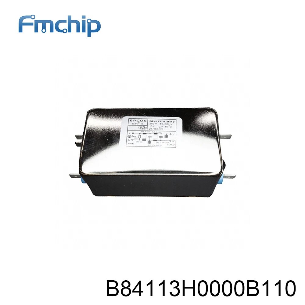 B84113H0000B110 Фильтры Однофазный линейный фильтр EMC/EMI 10 А 250 В 250 В 50/60 Гц Двухступенчатое быстрое подключение