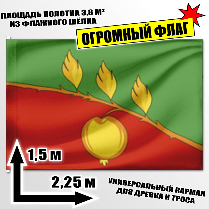 Флаг огромный Сердобского района 225x150 см