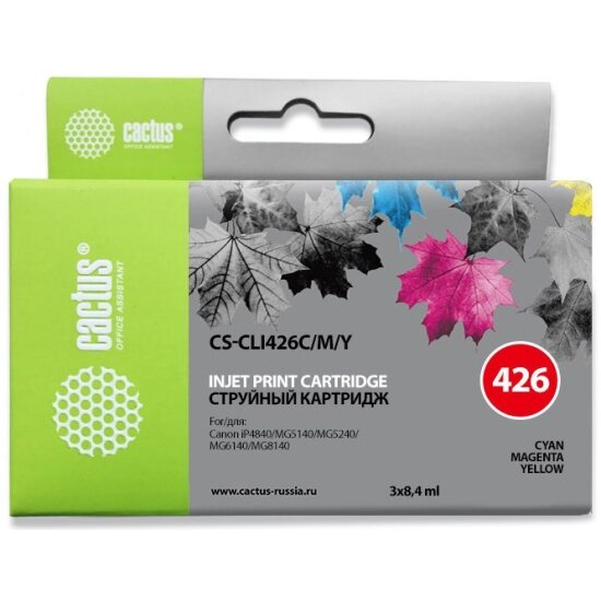 Cactus CS-CLI426C/M/Y Cyan/Magenta/Yellow для Canon 8.2мл