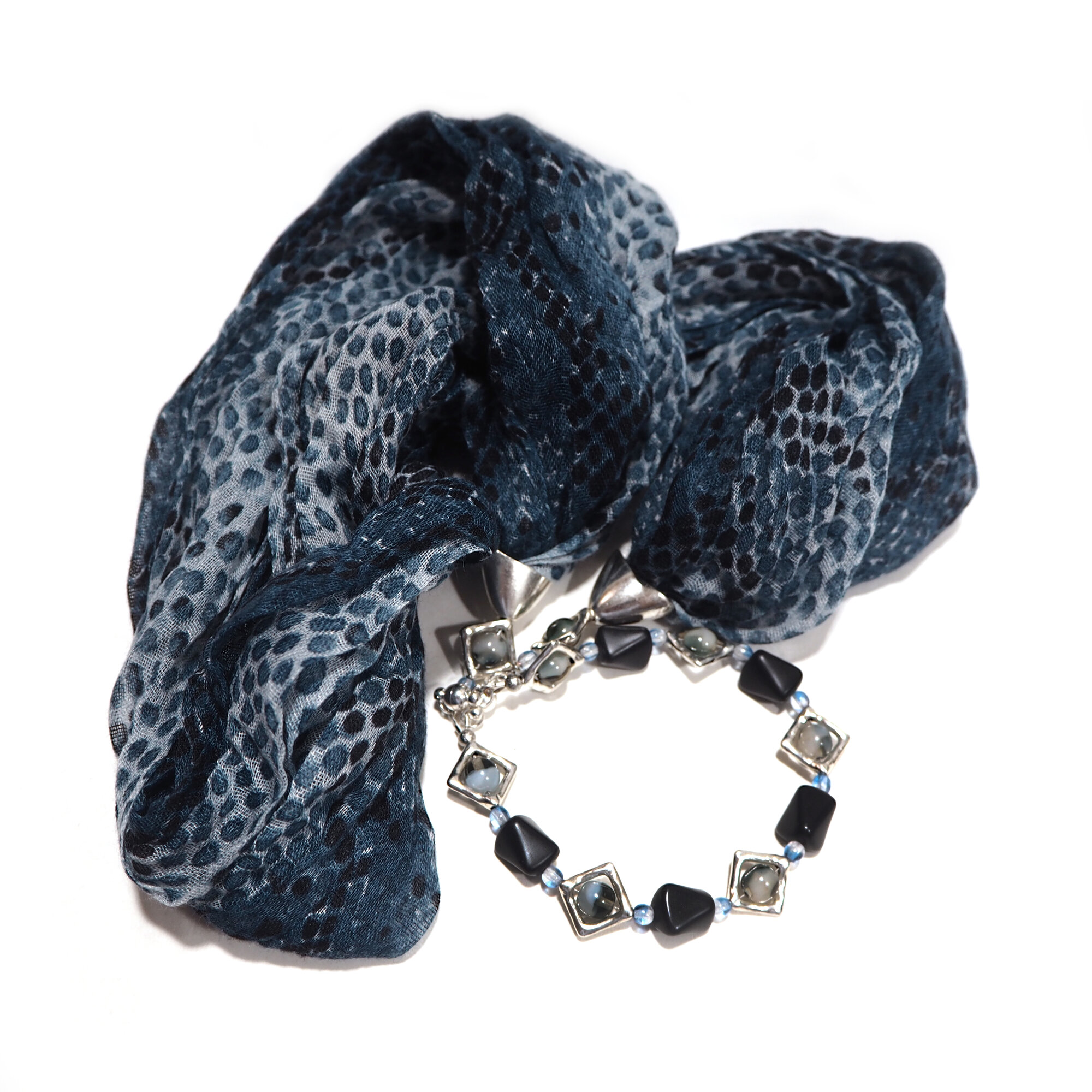 Колье Милор, агат, стекло