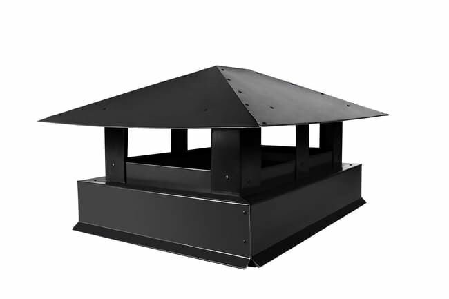 Дымник (колпак на трубу дымохода) RAL 9005 (Черный) 390x520мм