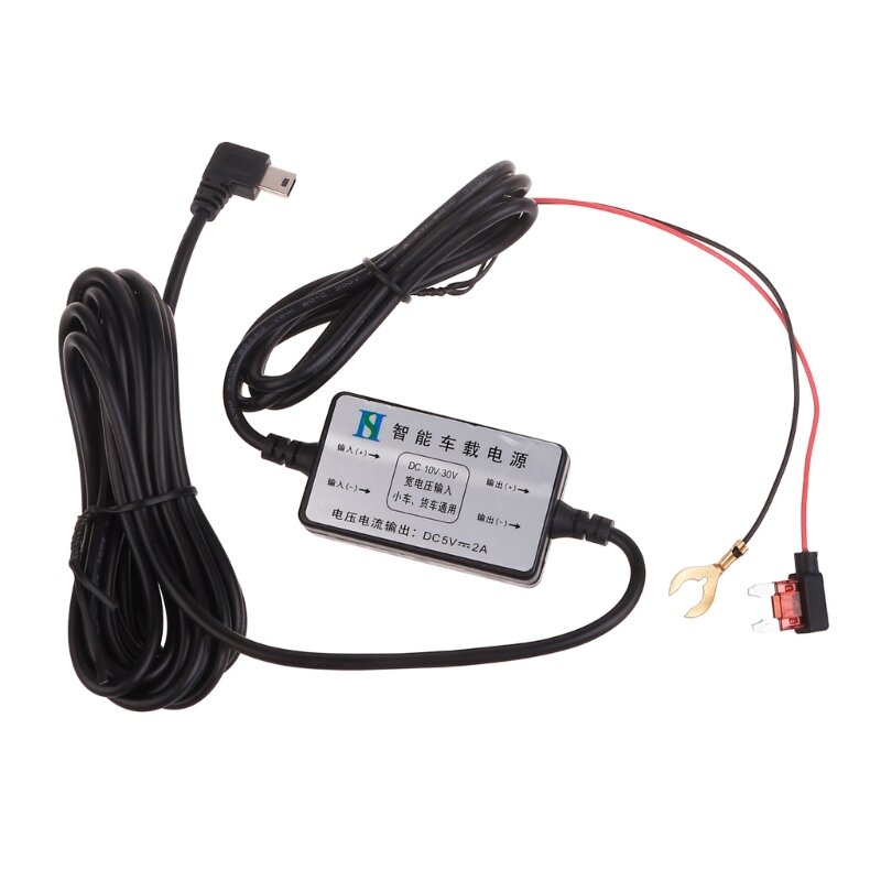 3,4 М (11 футов) Кабель Питания Видеорегистратора для Автомобильной Камеры, Адаптер Зарядного Устройства для Выхода Видеорегистратора 5V/2A Mini USB Источник Питания