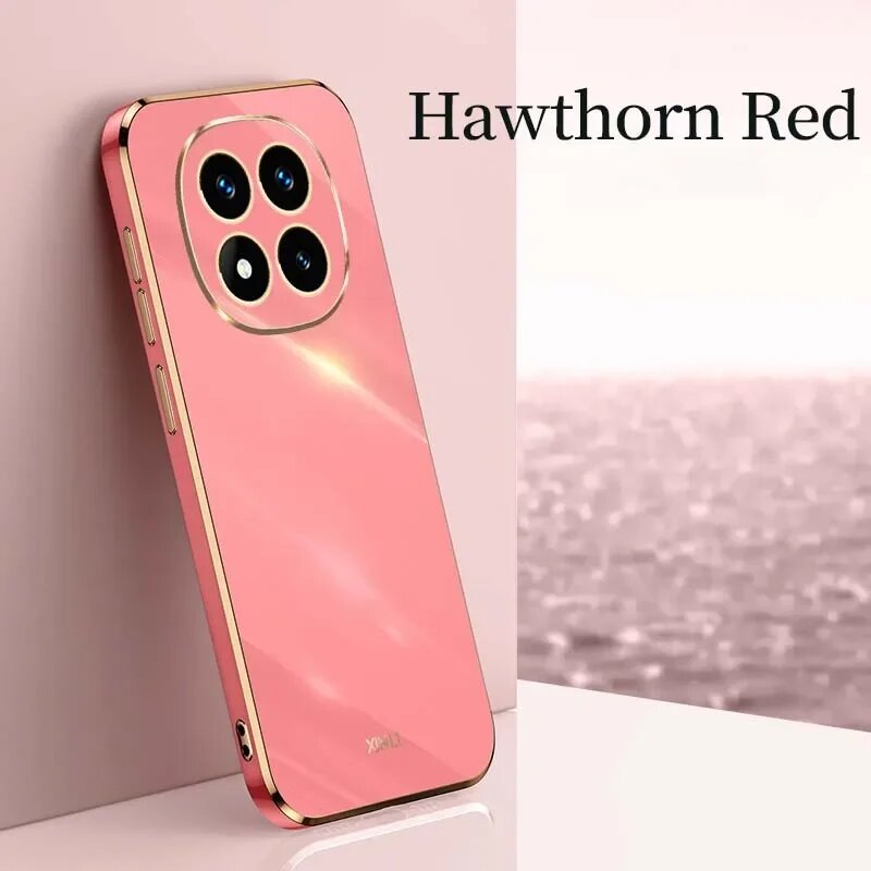 Чехол с 6d покрытием для Xiaomi Redmi Note 14 Pro Plus, мягкий Красный, Red, Note 14 Pro Plus