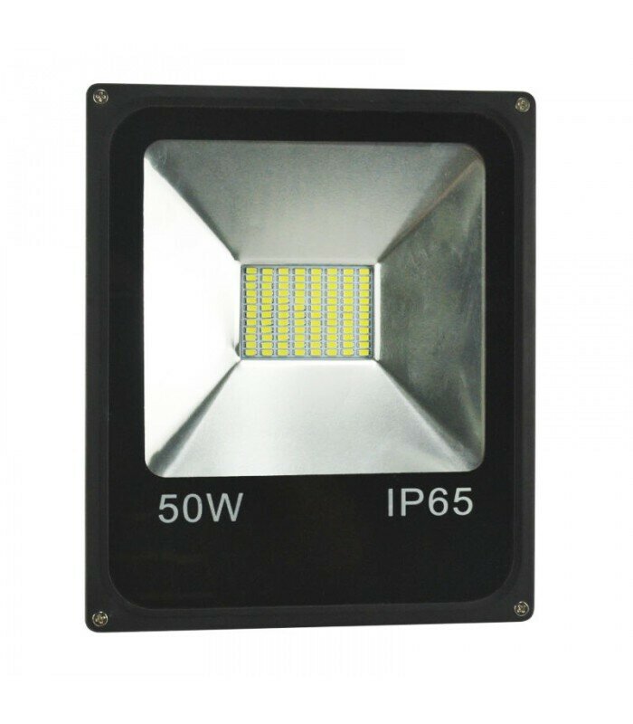 Светодиодный прожектор 220В много диодный, 50 Ватт. Цвет свечения: Теплый белый. IP65