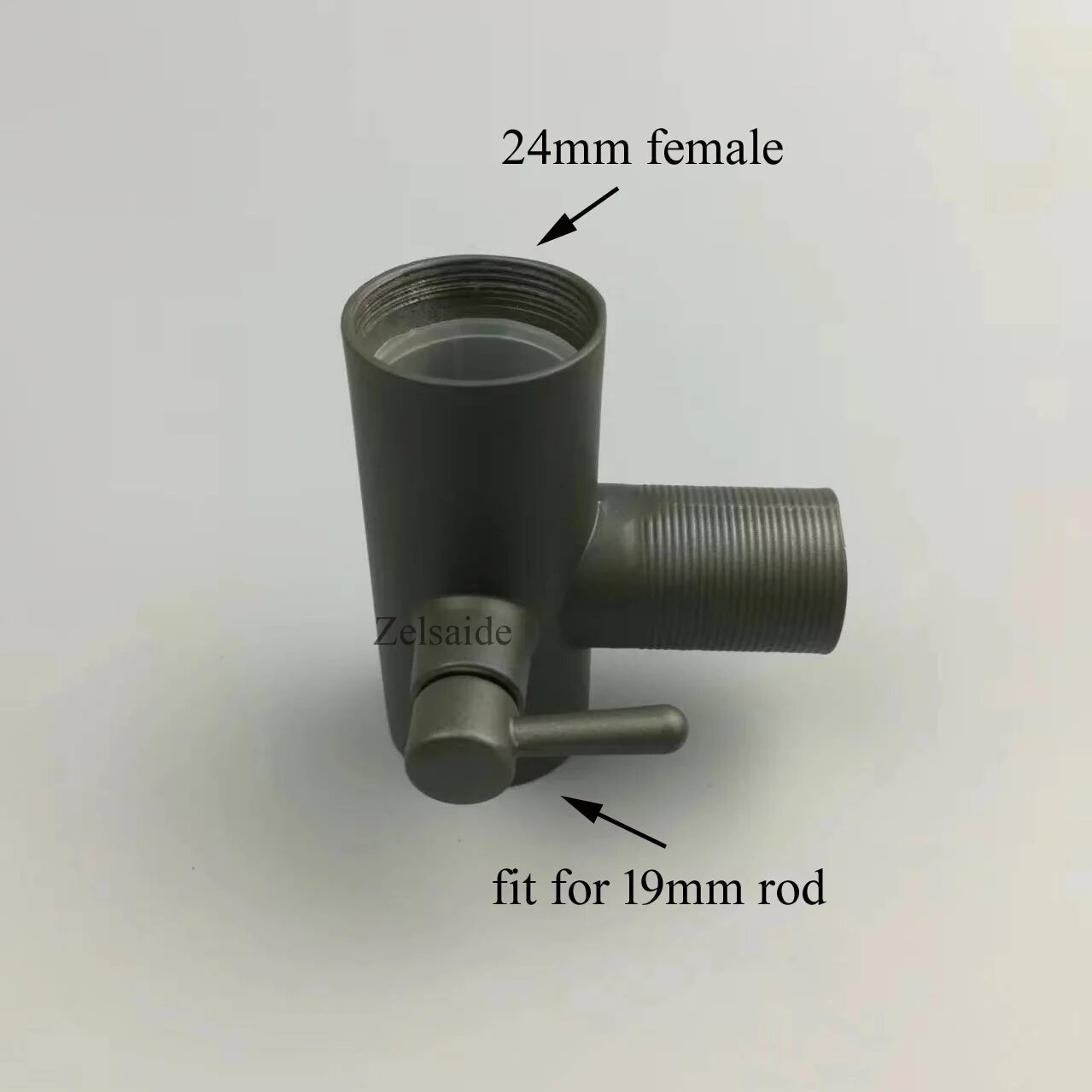 Держатель для душевой штанги Zelsaide из цинкового сплава round gun gray rack