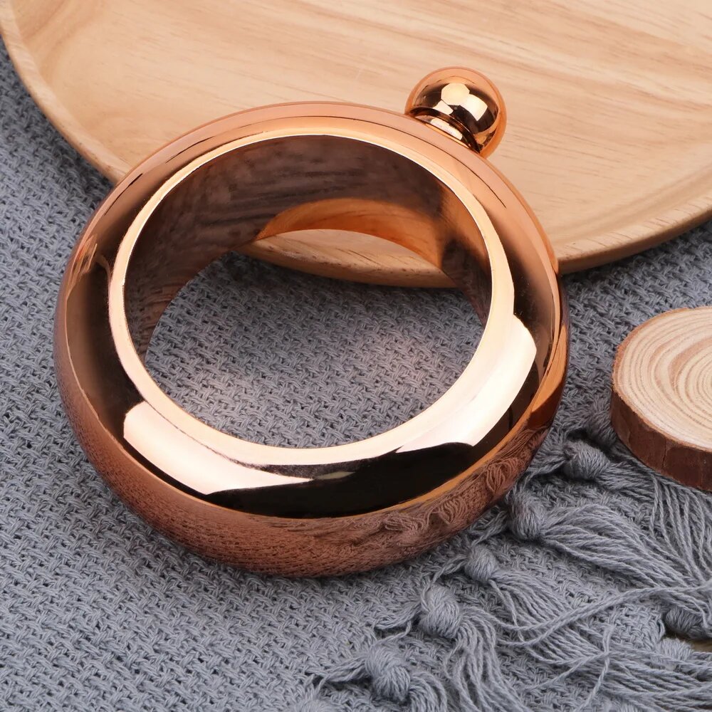 Фляга-браслет из нержавеющей стали 3,5 унций Rose Gold funnel
