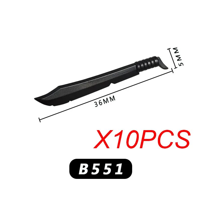 Черные детали конструктора B551X10PCS