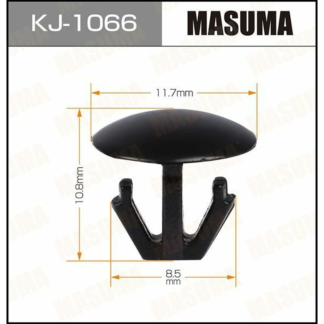 Клипса автомобильная (автокрепеж) для японских автомобилей Masuma KJ-1066 50шт.