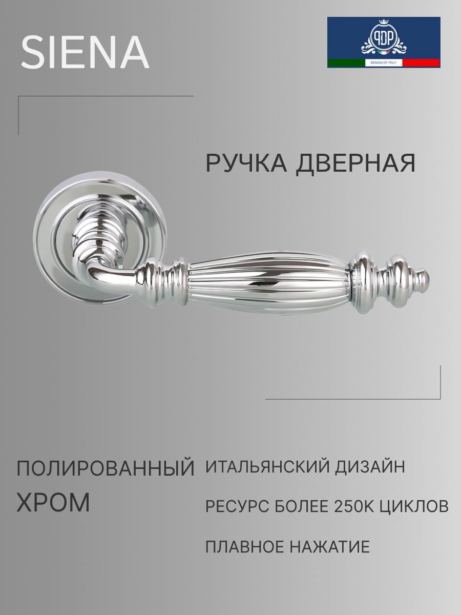 Дверная ручка PDP Siena 310.01 Полированный хром