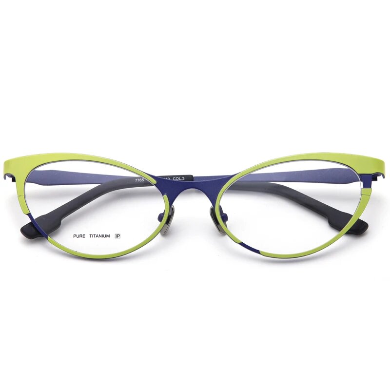 Женские очки MUZZ кошачий глаз из титана C3