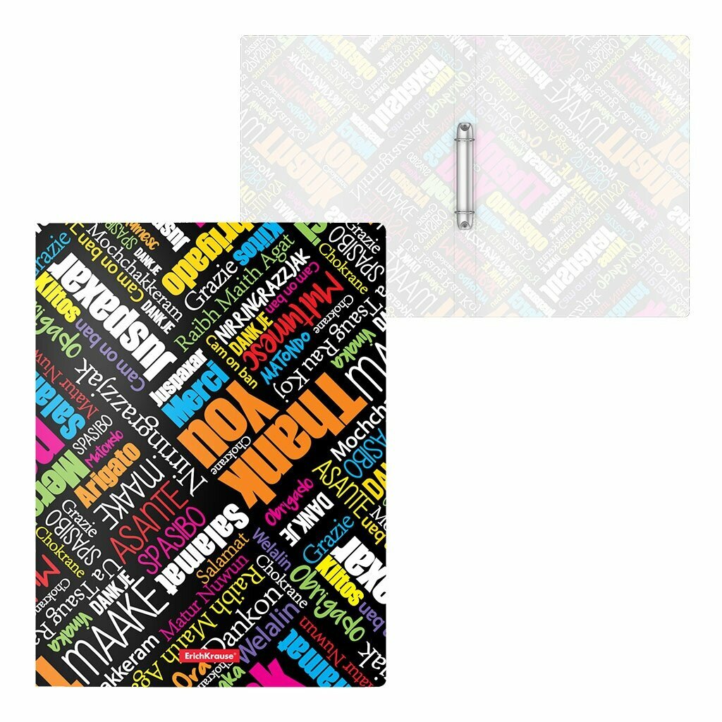 Папка на кольцах Erich Krause 2-х, 24 мм формат А4, Thank You! (45372)