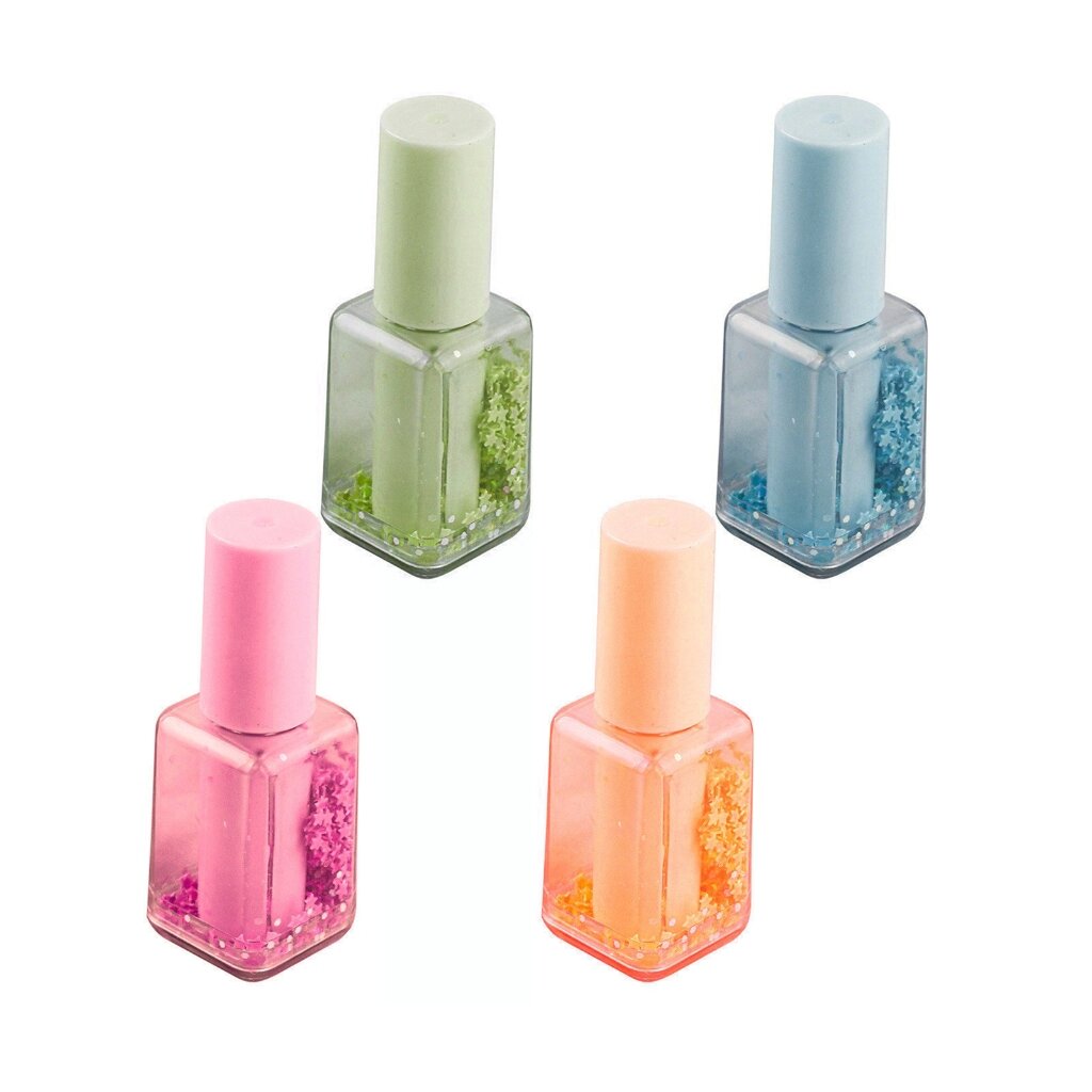 4 небольшие баночки маркеров в форме губной помады (разных цветов)