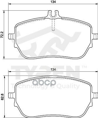 Колодки тормозные дисковые, передние Mercedes A-class (W177) 18> TYREN арт. TYR1215861