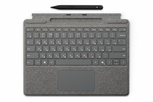 Клавиатура Surface Pro Copilot Keyboard с пером Slim Pen , Platinum (Английская раскладка)