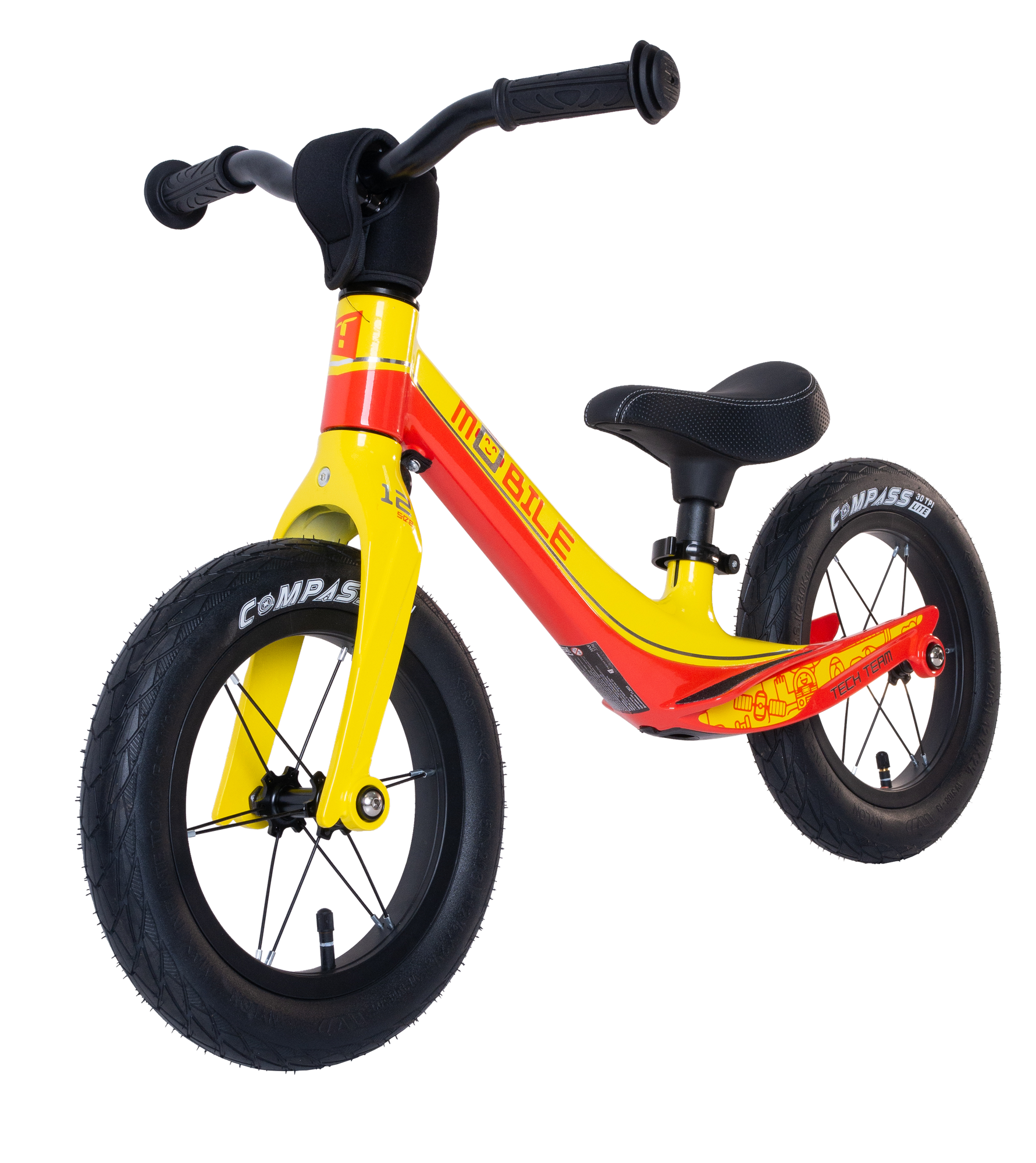 Беговел детский Tech Team "Mobile", от 2 до 4 лет - Yellow/Red