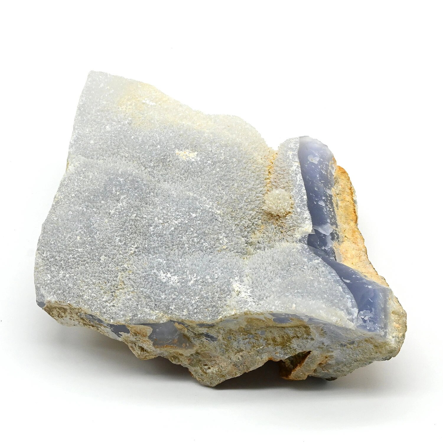 Минерал агат голубой (сапфирин) 120*95*36мм, 484г. .