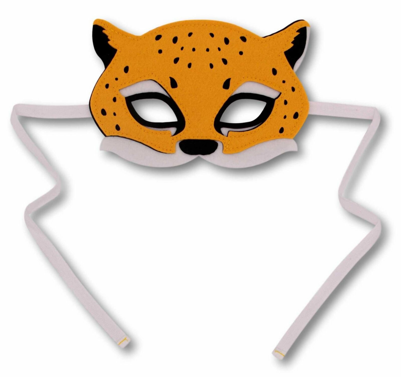 Карнавальная маска Санта Лючия из фетра Леопард, на завязках, 18х13 см