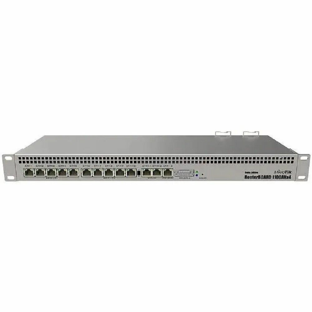 MikroTik RB1100DX4 Dude Edition Маршрутизатор, в стойку, 13x 1G Ethernet, 2x SATA3, 2x M.2, 60Gb SSD