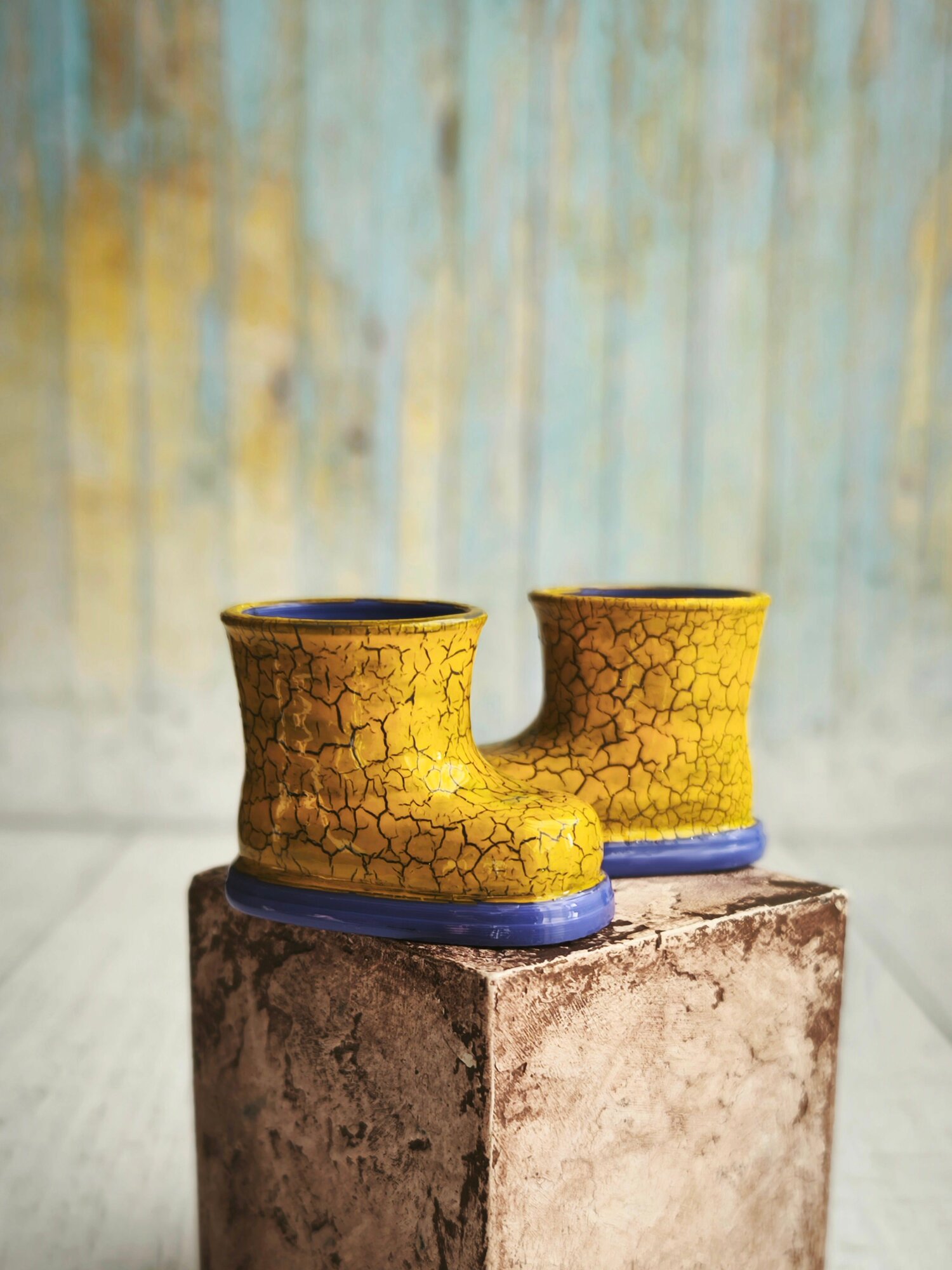 Сапоги "Кракелюр" для мини Паола 21 см