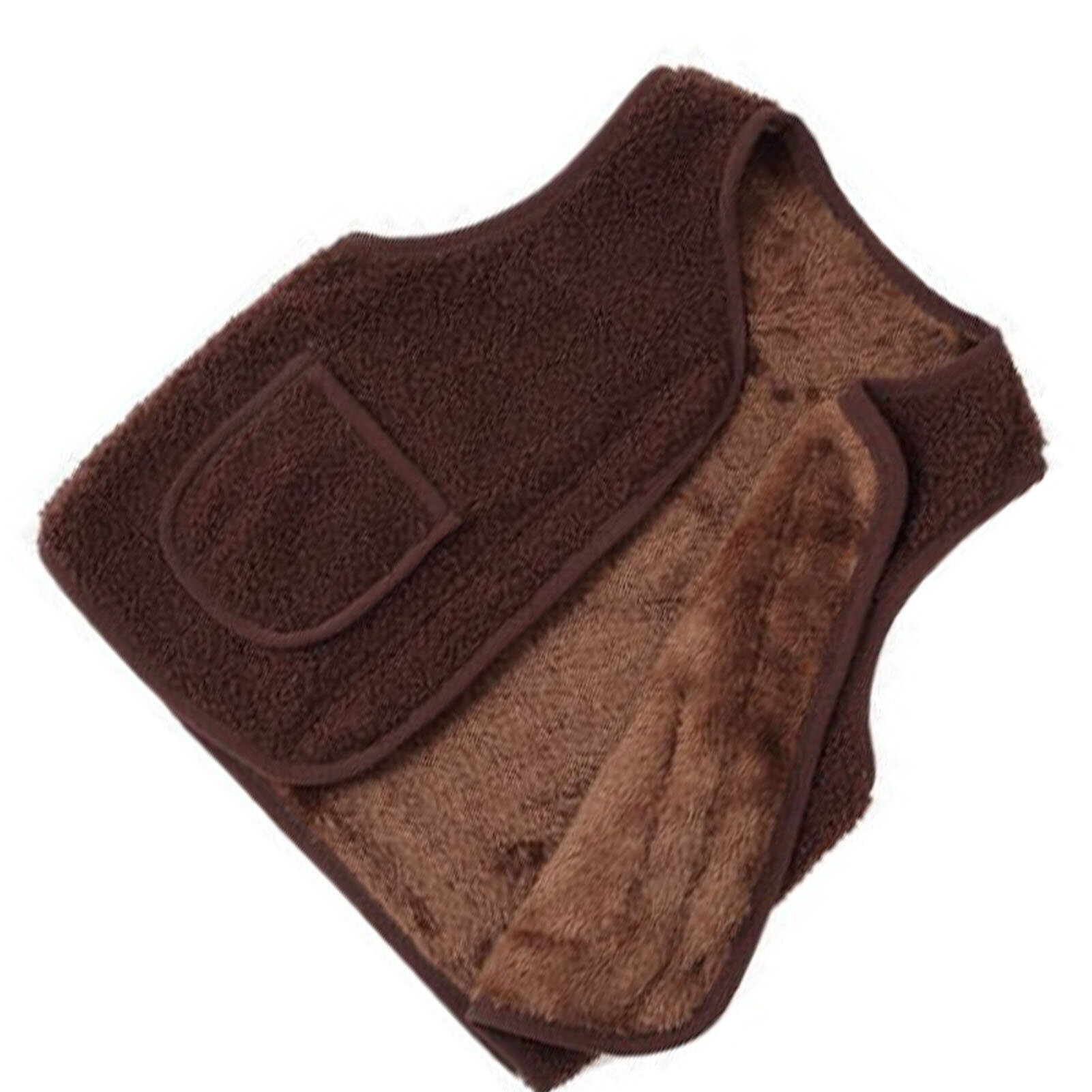 Детский зимний флисовый жилет с карманами для холодной погоды, тёмно-коричневый, размер 120 см