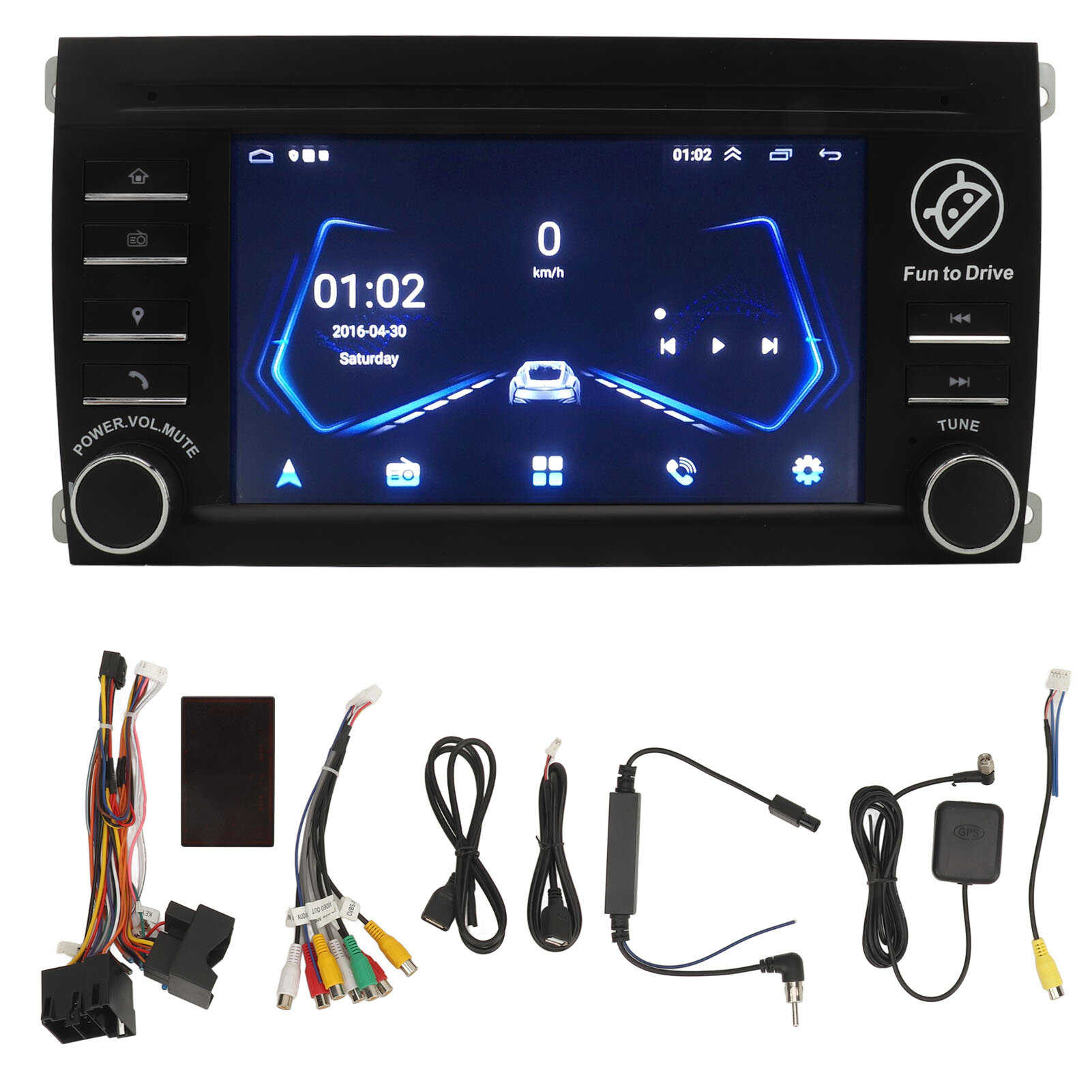 GPS навигация 7in, 2+32G, Android 12, Carplay, для Cayenne 9PA 955 957