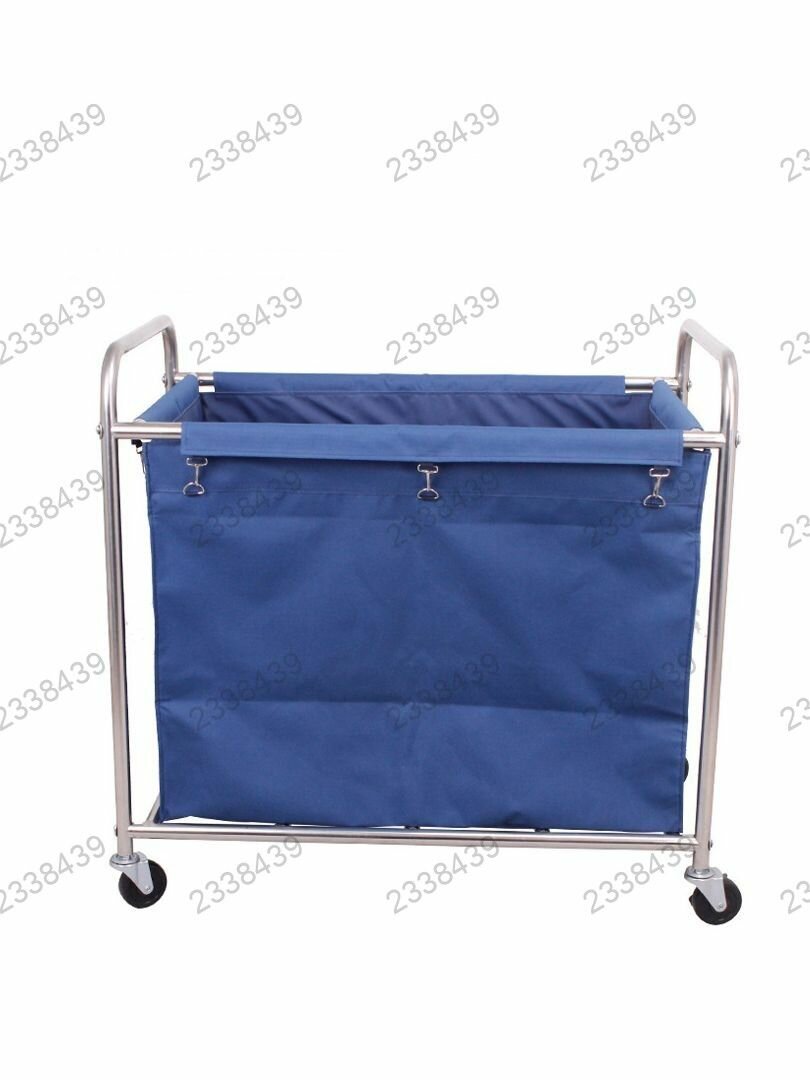 Усиленная нержавеющая тележка для гостиничного белья с конической корзиной. Тележка для сбора грязного белья в прачечной, управляемая вручную91x56x88cm