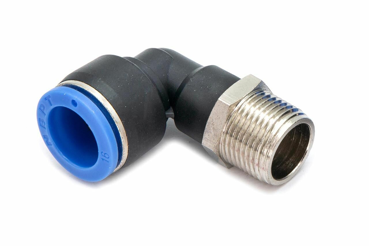Пневмофитинг цанговый L-образный с наружной резьбой PL 16-М20х1.5