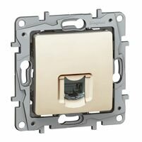Розетка компьютерная (RJ45) 5 кат. UTP, Слоновая кость Legrand Etika 672341