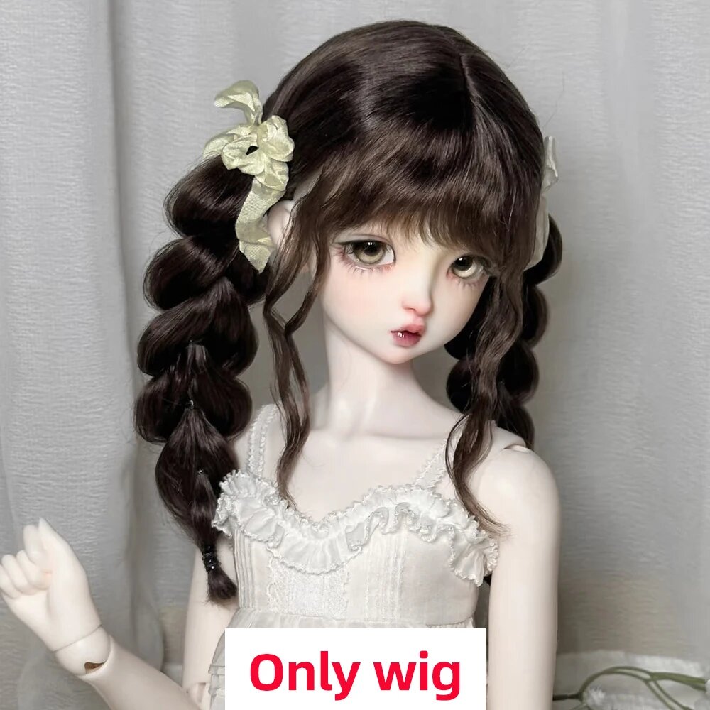 1/6BJD Парик Челка Конский Хвост Вьющийся Мягкий Мохеровый Парик Косы Подходит для 30 см DD SD Кукла Парик Игрушечные Аксессуары Волосы 6-7 дюймов