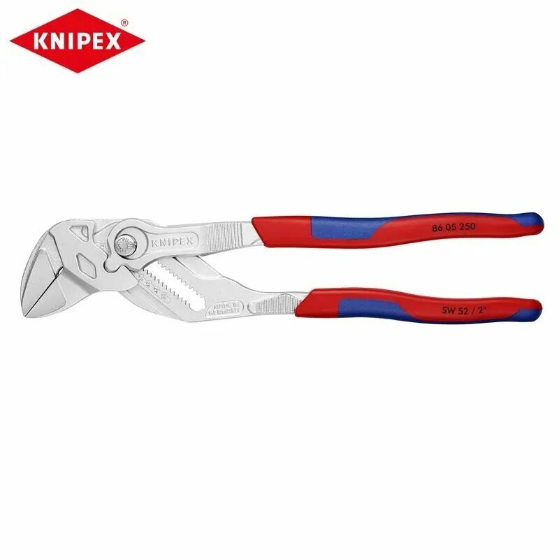 KNIPEX 86 05 250 плоскогубцы гаечный ключ хромированный водопроводный кран плоскогубцы 250 мм сантехника