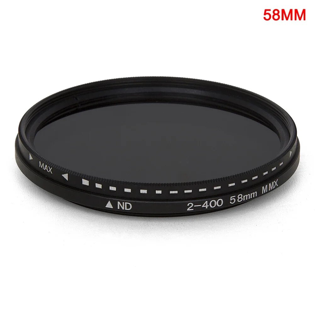 58mm Регулируемый ND2-ND400 фильтр для камеры