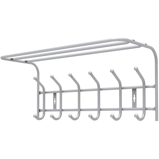 Вешалка Nika НИКА ВП6М настенная, с полкой, матовый серый (ВП6М/МС)