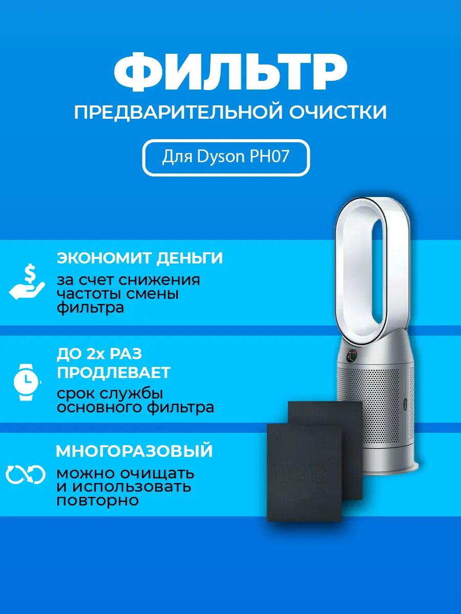 Фильтр для очистителя воздуха Dyson PH07 + 970341-01 2 шт многоразовый