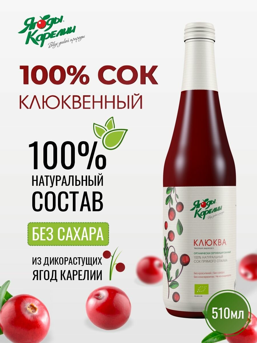 Сок Клюквенный, 510мл (12 шт.)