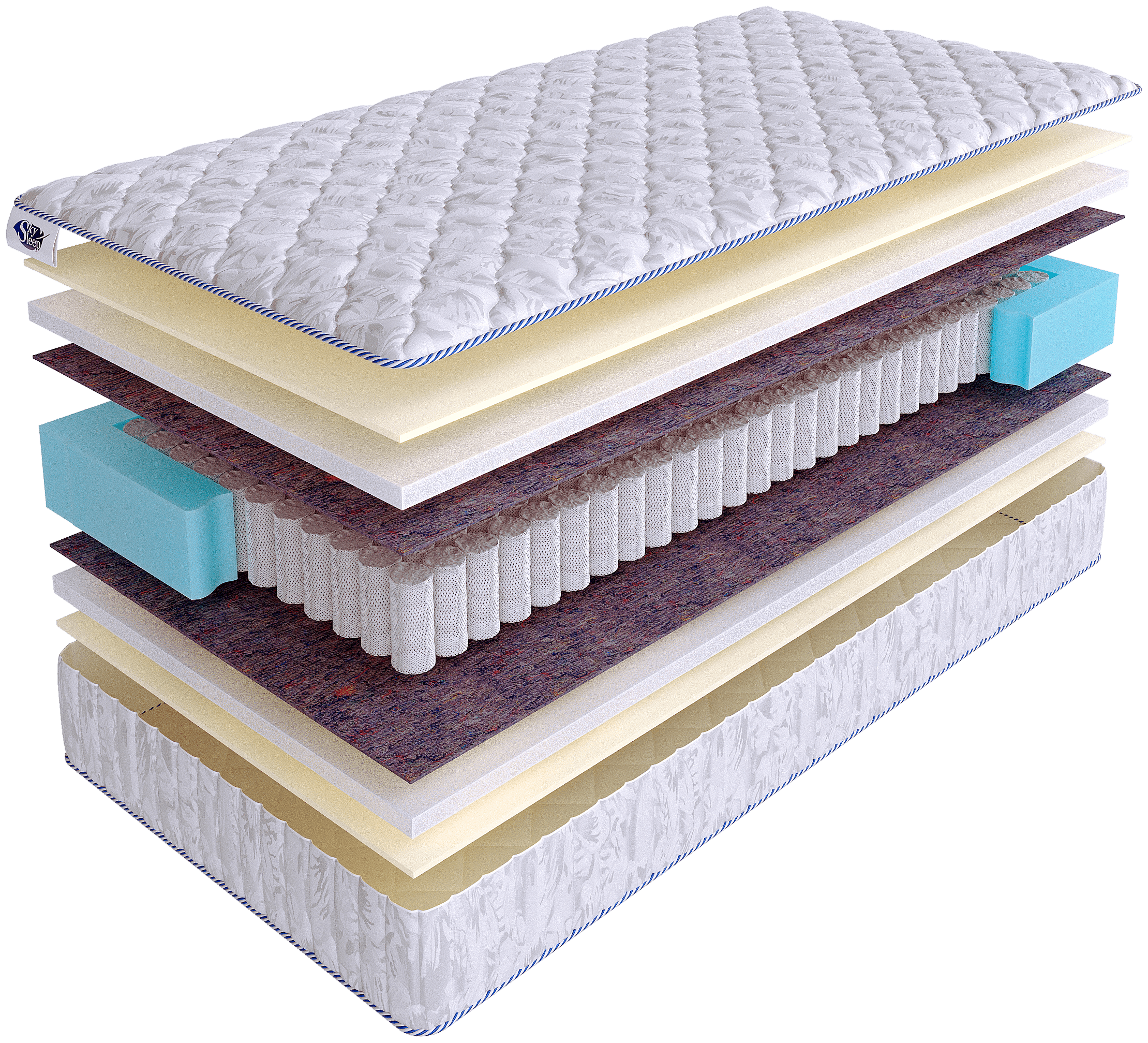 Ортопедический матрас SkySleep START DENSE S500 на независимом пружинном блоке для кровати тахты 80x175