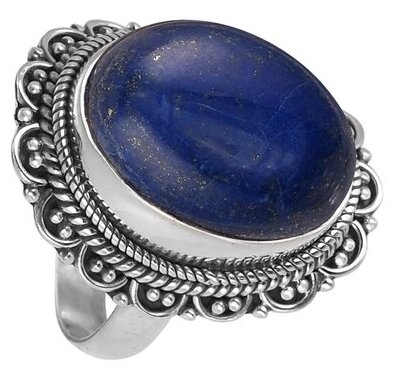 Кольцо, серебро, 925 проба, лазурит
