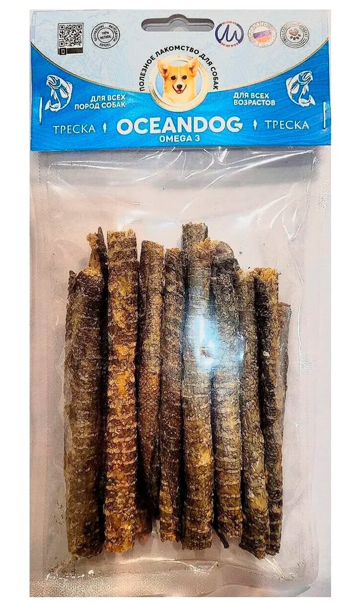 Лакомство Ocean Dog для собак всех пород палочки с треской 40 гр (1 шт)