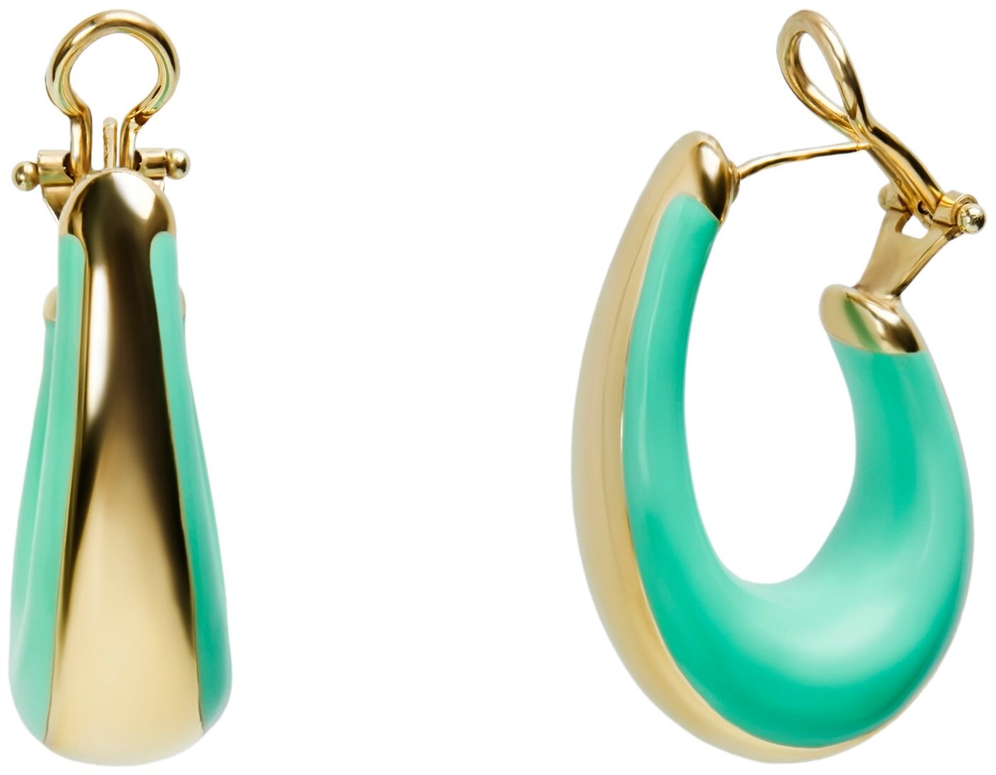 Серьги, серебро, 925 проба, золочение, эмаль