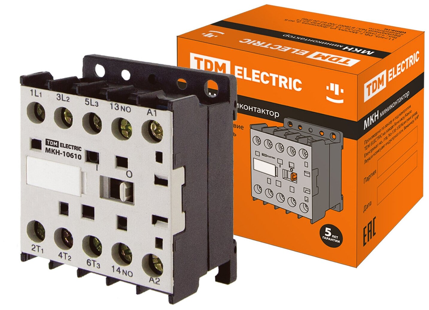 Миниконтактор МКН-10610 6А 400В 1НО TDM SQ0736-0012 (1 шт.)