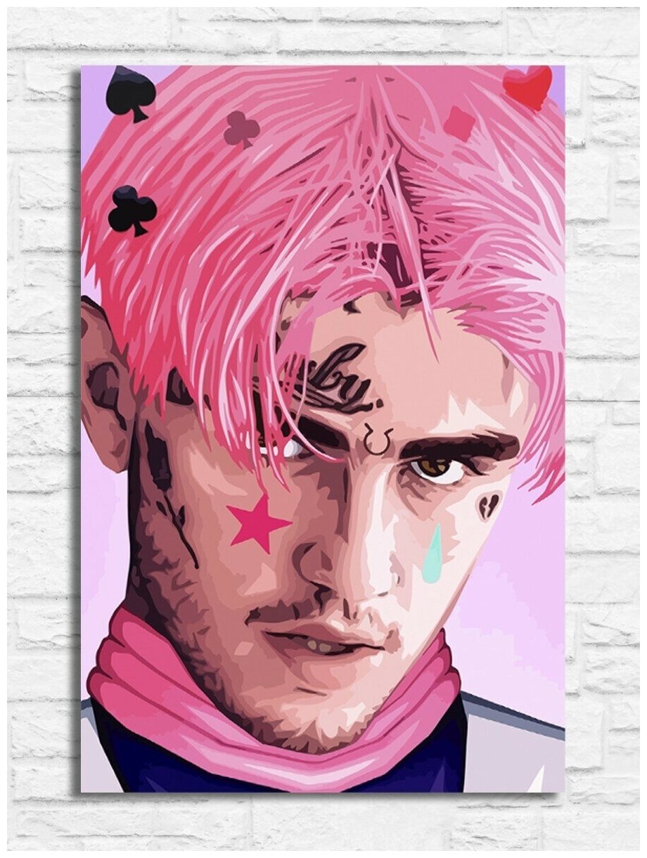 Картина по номерам на холсте музыка Lil Peep (Лил Пип) - 8697 В 20x30