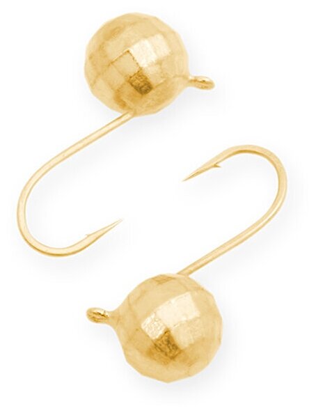 Мормышка вольфрамовая Spider Шар с ушком мелк. грань 3,0 мм 0,24 гр. цвет Go 10шт.