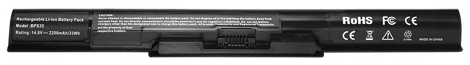 Аккумулятор для ноутбука Sony Vaio Fit E 14E, 15E, SVF1421, SVF1521 (14.8V, 2200mAh). PN: VGP-BPS35A, CS-BPS35NB, CS-BPS35NB