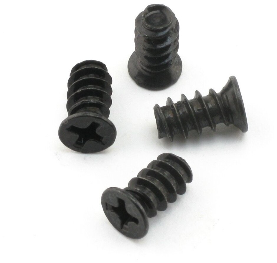 Винты-саморезы для вентилятора 80/90/120 5x10мм, чёрные, 4шт.