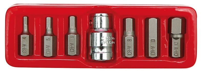 TOYA 66710 Набор вставок-бит HEX (7пр) (TOYA)!