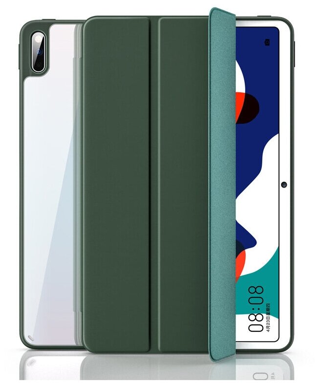 Чехол-обложка MyPads для Huawei MatePad WiFi/ LTE 10.4 (BAH3-W09 / L09) тонкий умный кожаный на пластиковой основе с трансформацией в подставку з.