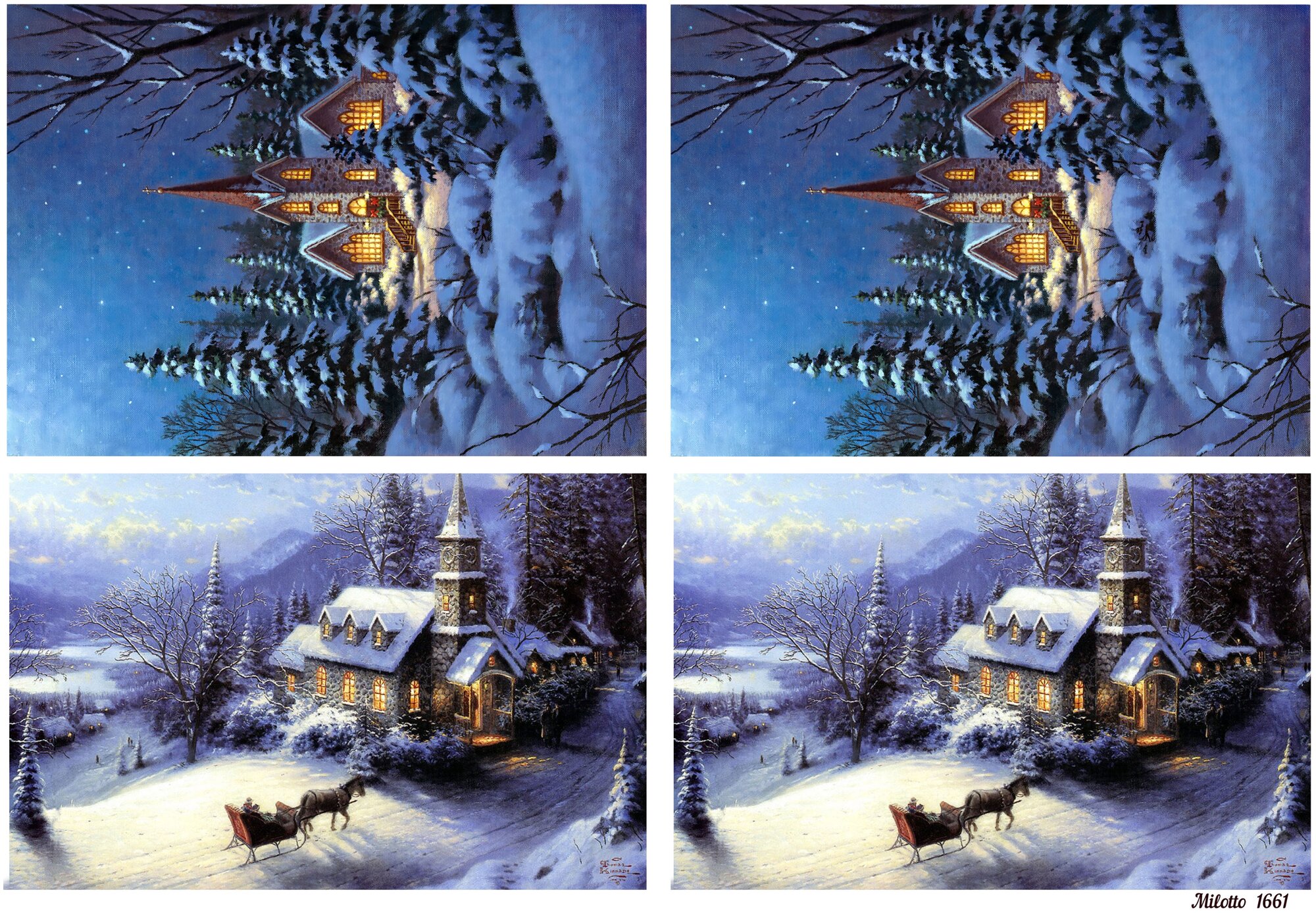 Рисовая бумага Milotto с зимними картинками