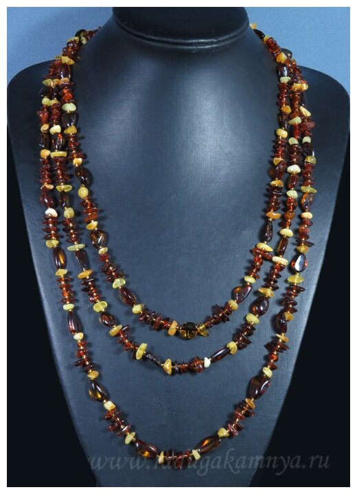 Бусы, янтарь