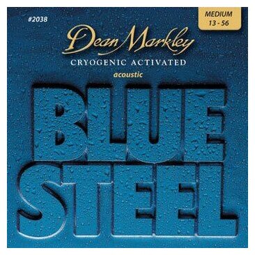 DM2038 Blue Steel Комплект струн для акустической гитары, латунь, 13-56, Dean Markley