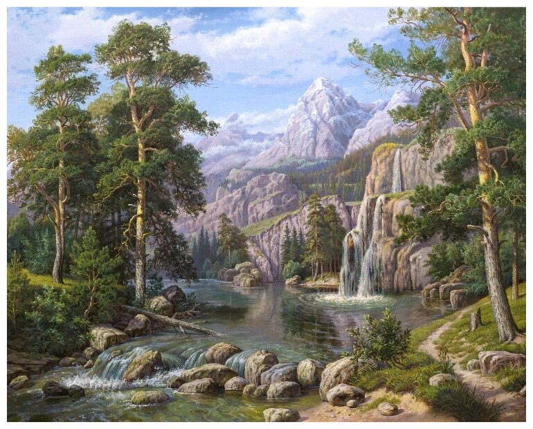 Картина по номерам Colibri Озеро в горах (худ. Потапов В.) 40х50 см Холст на подрамнике